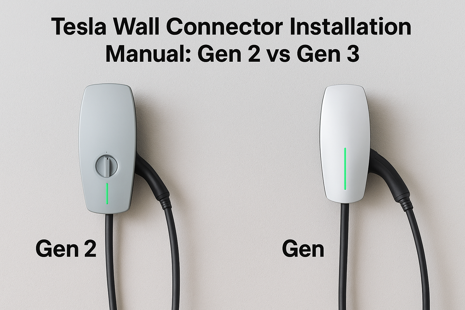 Tesla Wall Connector Installation Manual: Gen 2 vs Gen 3 - Advance ...